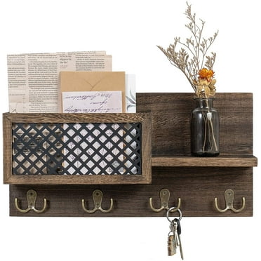 Key Holder Mail Organizer Wall Mount Key and Mail Holder Key Rack with ...