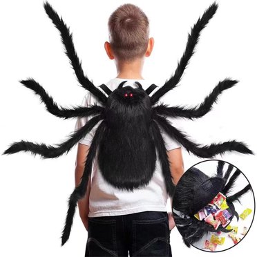 Darzheoy Halloween Adult Spider Backpack Black Colorful Spider Clothes ...