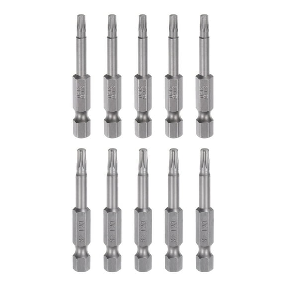 Uxcell T20 Magnetic Security Star 5 Point Torx Screwdriver Bit 1/4" Hex ...