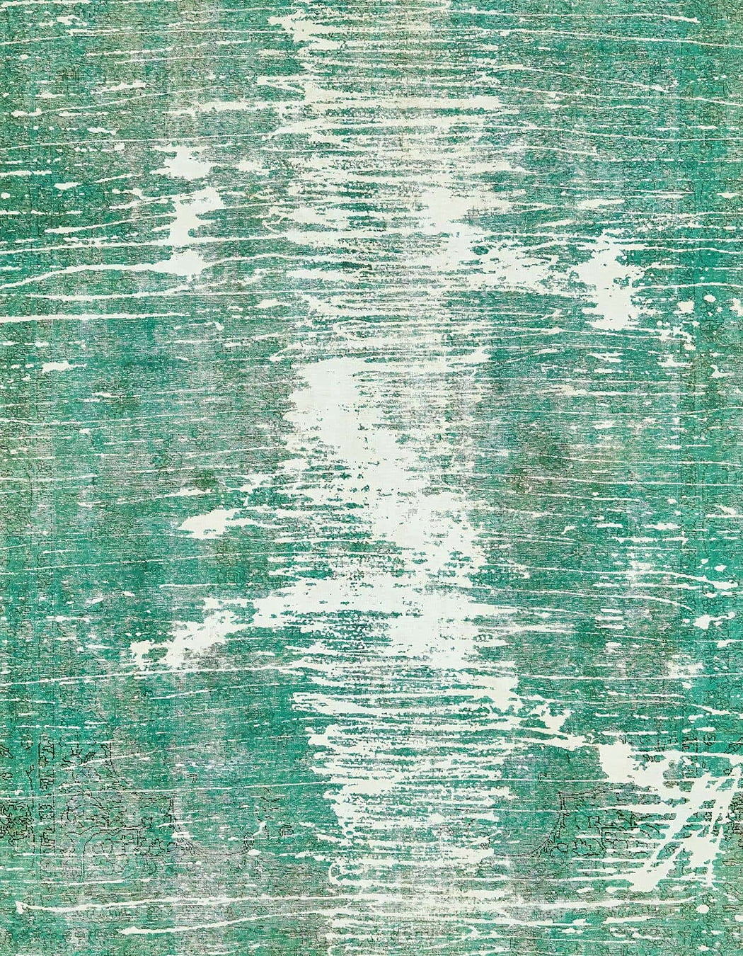 Ahgly Company Indoor Rectangle Abstract Mint Green Abstract Area Rugs ...