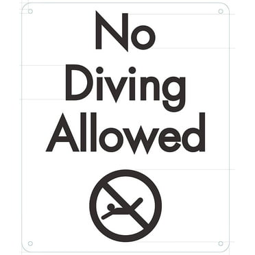 No Diving Sign - Walmart.com