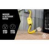 Coleman Cable Yellow Jacket In-Line Gfci With 2 Ft. 12/3 Sjtw Cord And ...