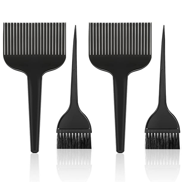 4 Pieces Hair Styling Combs Set Includes 2 Pieces Hair Dyeing Combs and ...