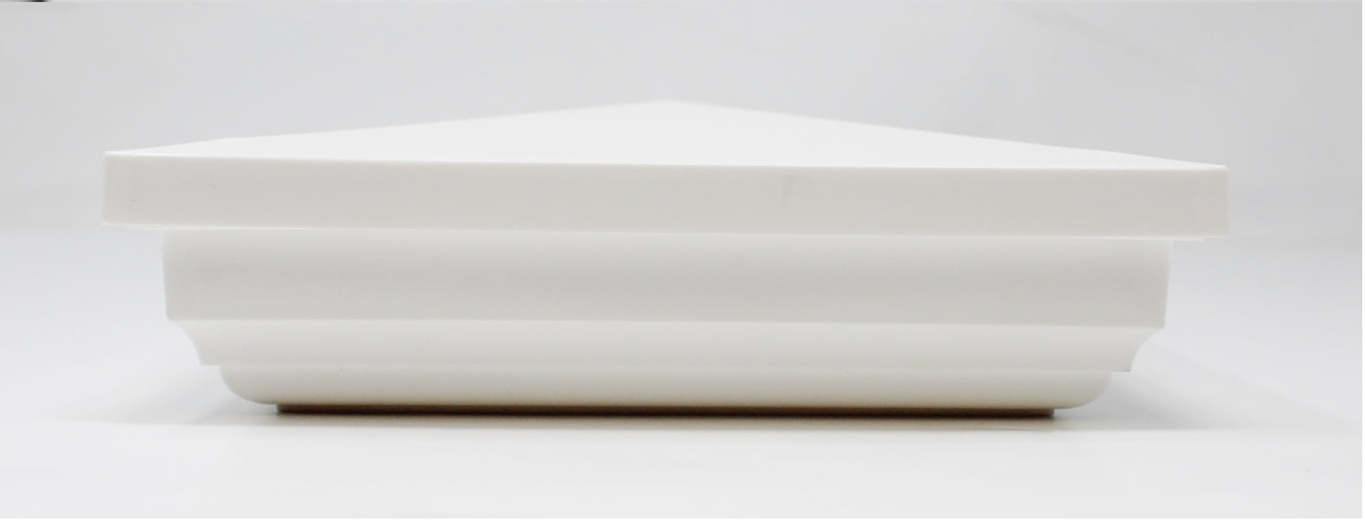 White Plastic 5" Classic New England Style Vinyl Fence Post Caps, 5"x5 ...