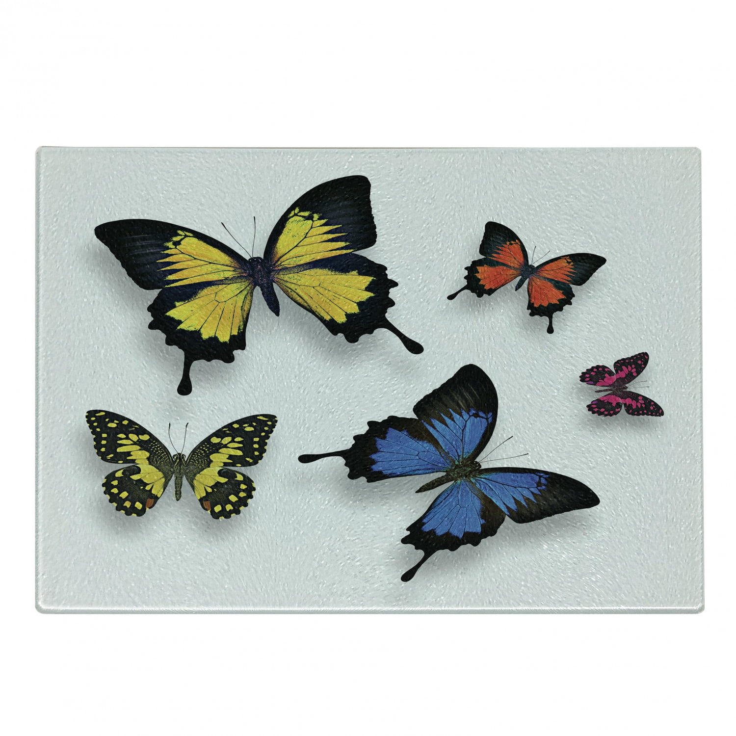 Butterfly Cutting Board, Various Colorful Butterflies Pattern and Moths ...