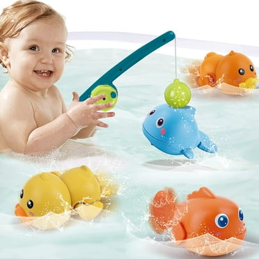 Magnetic Toddler's Play Set - Baby Bath Catching Game with Fishing Rod ...