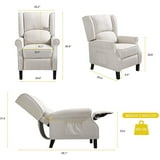 Wingback Heated Vibrating Accent Sofa Vintage Upholstered Massage ...