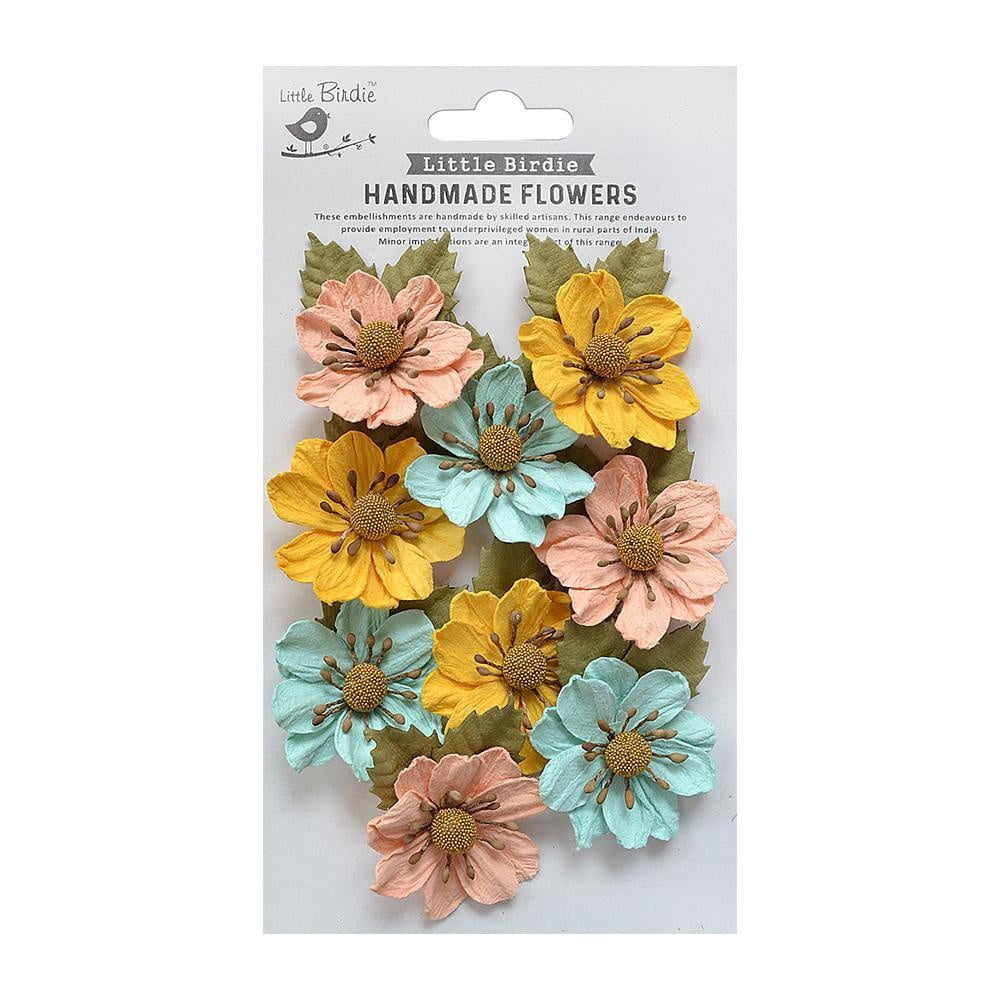 Little Birdie Wendy Paper Flowers 9/Pkg-Sunshine And Lemonade - Walmart.com