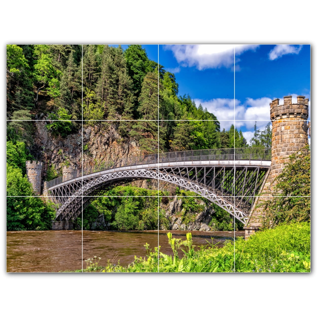 Picture-Tiles.com: Bridge Ceramic Tile Wall Mural WAL500267-43L. 32"W x ...