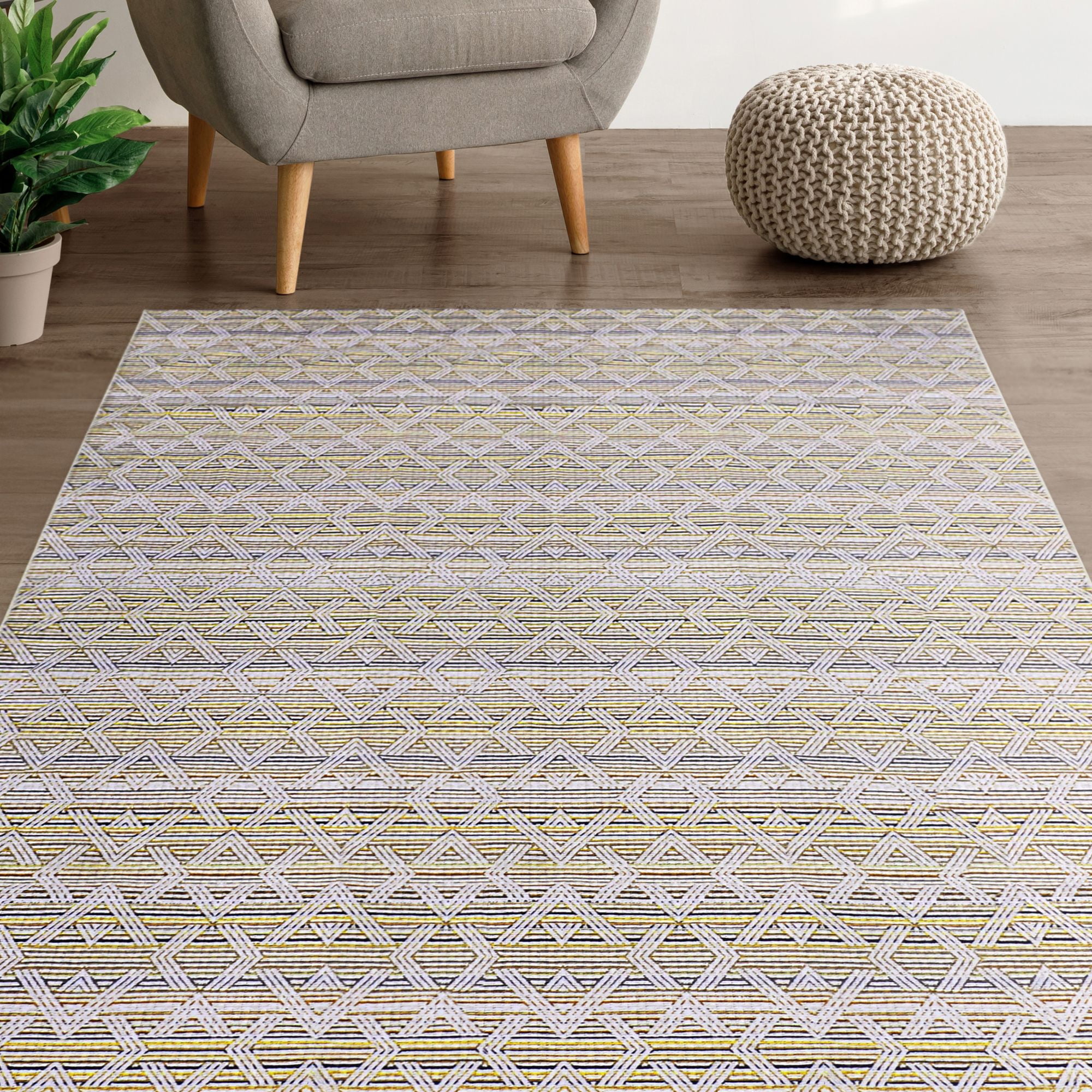 Click here for Mainstays Modern Abstract Pattern Velvet Plush Yel... prices