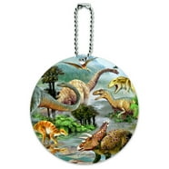 Tyrannosaurus Rex T Rex Dinosaur Raptor Leather Luggage ID Tag Suitcase ...