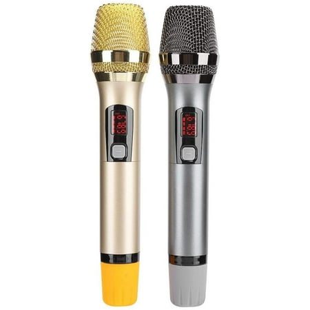 Dual Channel Handheld Handheld Microphone LED Display Electric Quantity ...