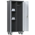 Supeer Metal Rolling Storage Cabinet with Hanging Rod, Large Steel ...