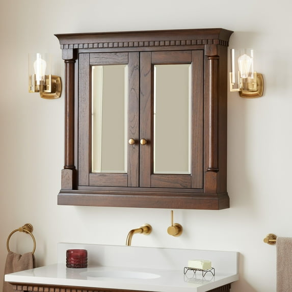 Open Box Signature Hardware SH6623428ACF Claudia 34" Framed Double Door ...