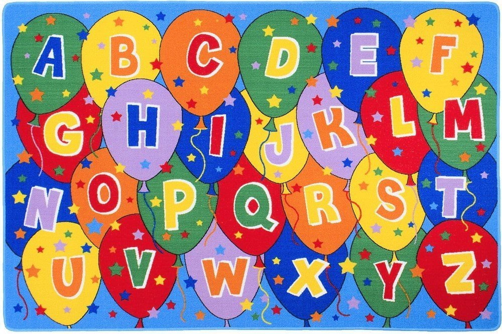 HR-ABC/Alphabet Balloons Party Accent Kids 4'11" x 6'11" Boys/Girls ...