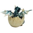 Metallic Blue Colored Hatching Dragon Figure With an Inlayed Faux ...