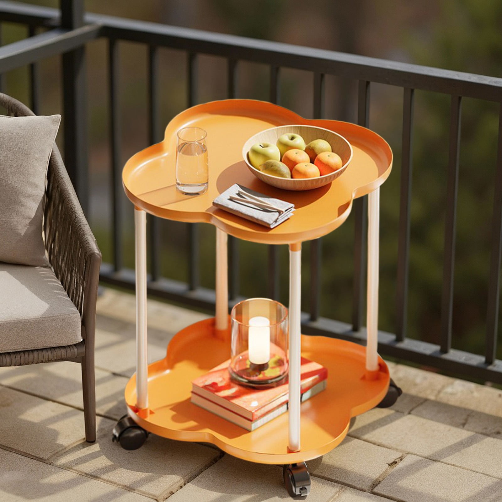 Click here for Uklsqma Mobile Side Table Storage Cart Rolling Bed... prices