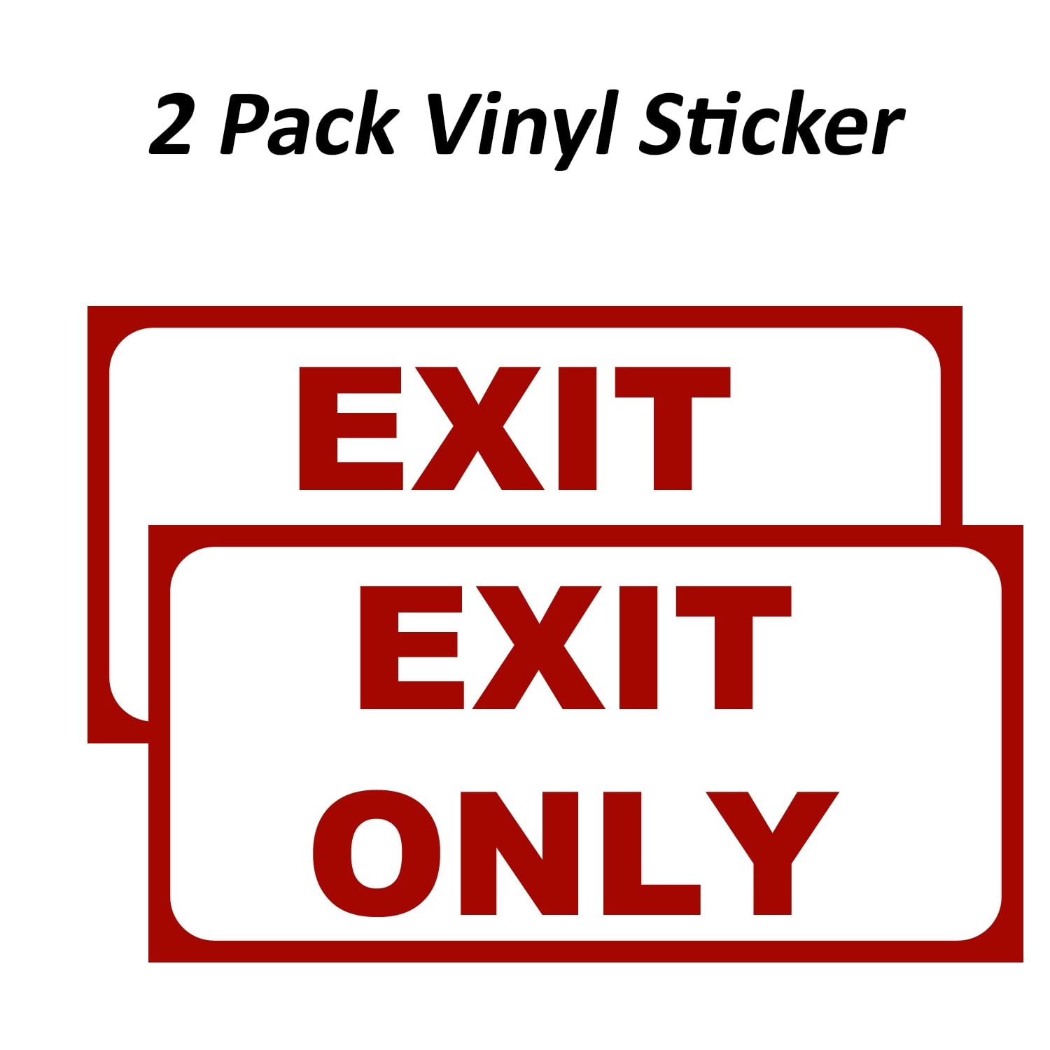 2 Pack Exit Only Stickers for Office, Home, Shop, Shopping Malls ...