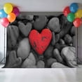 Love Stone Photography Backdrop 12x8FT, Vintage Abstract Red Heart ...