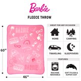 Mattel Barbie Kids Plush Fleece Throw Blanket, 46 x 60, Pink - Walmart.com