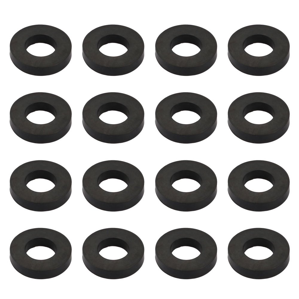 16pcs Black Rubber Round Flat Washer Assortment Size 6x12x2.2mm Flat ...
