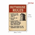2D Flat Vintage Metal Outhouse Rules Sign Rustic Farmhouse Bathroom ...