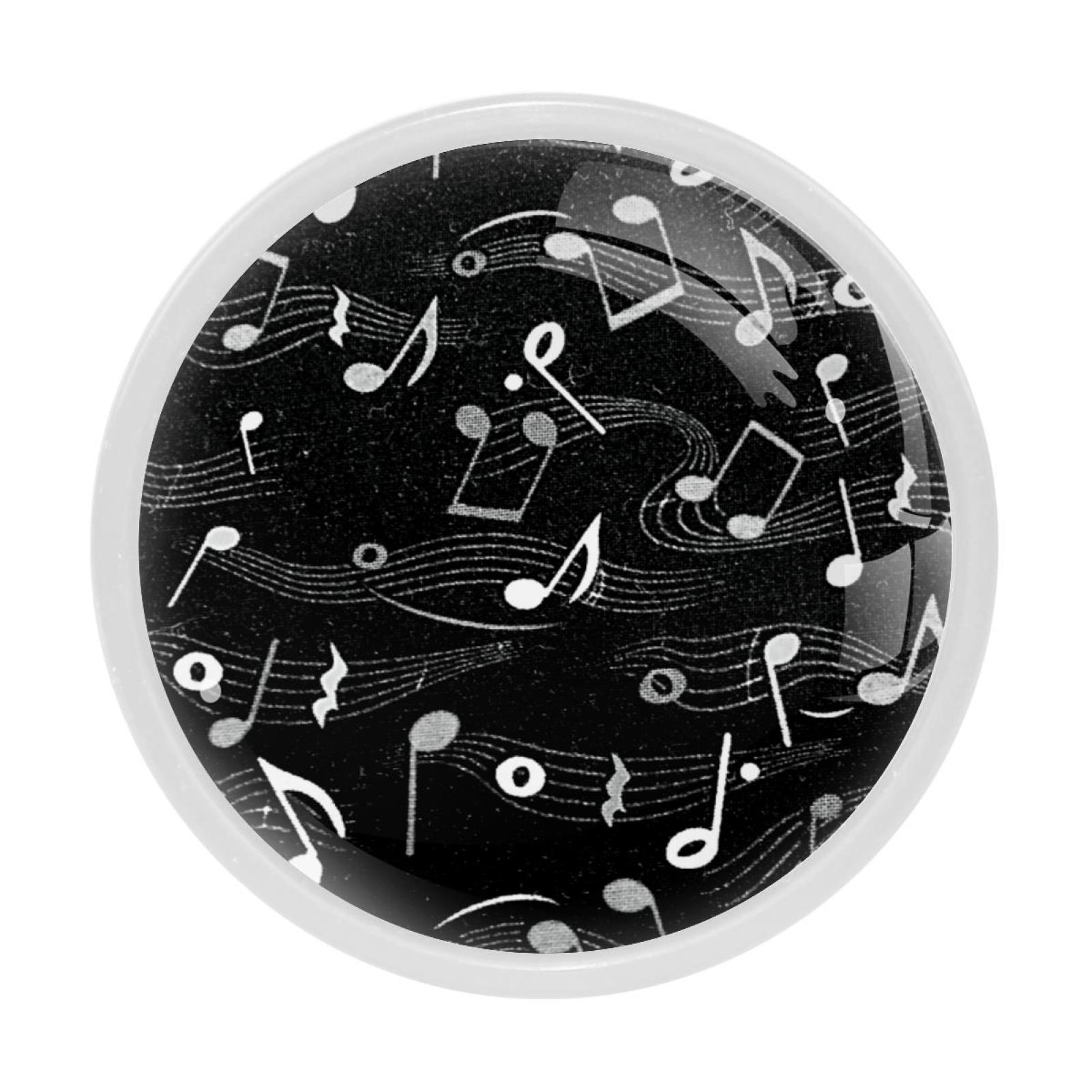 4 Pcs Musical Note Knobs for Kitchen Cabinet Cupboard Dresser Bookcase ...