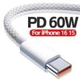 PD 60W Fast Charging Data Cable, USB Type C to Type C Fast Charging ...