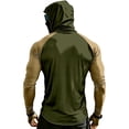 Bbyeadc Men's Sun Block Apparel UPF 50+ With Face Shield Hooded Tops ...