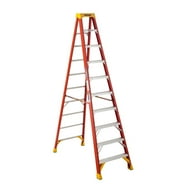 Louisville Heavy Duty 10ft Fiberglass Step Ladder, 14ft Reach, 300lbs ...