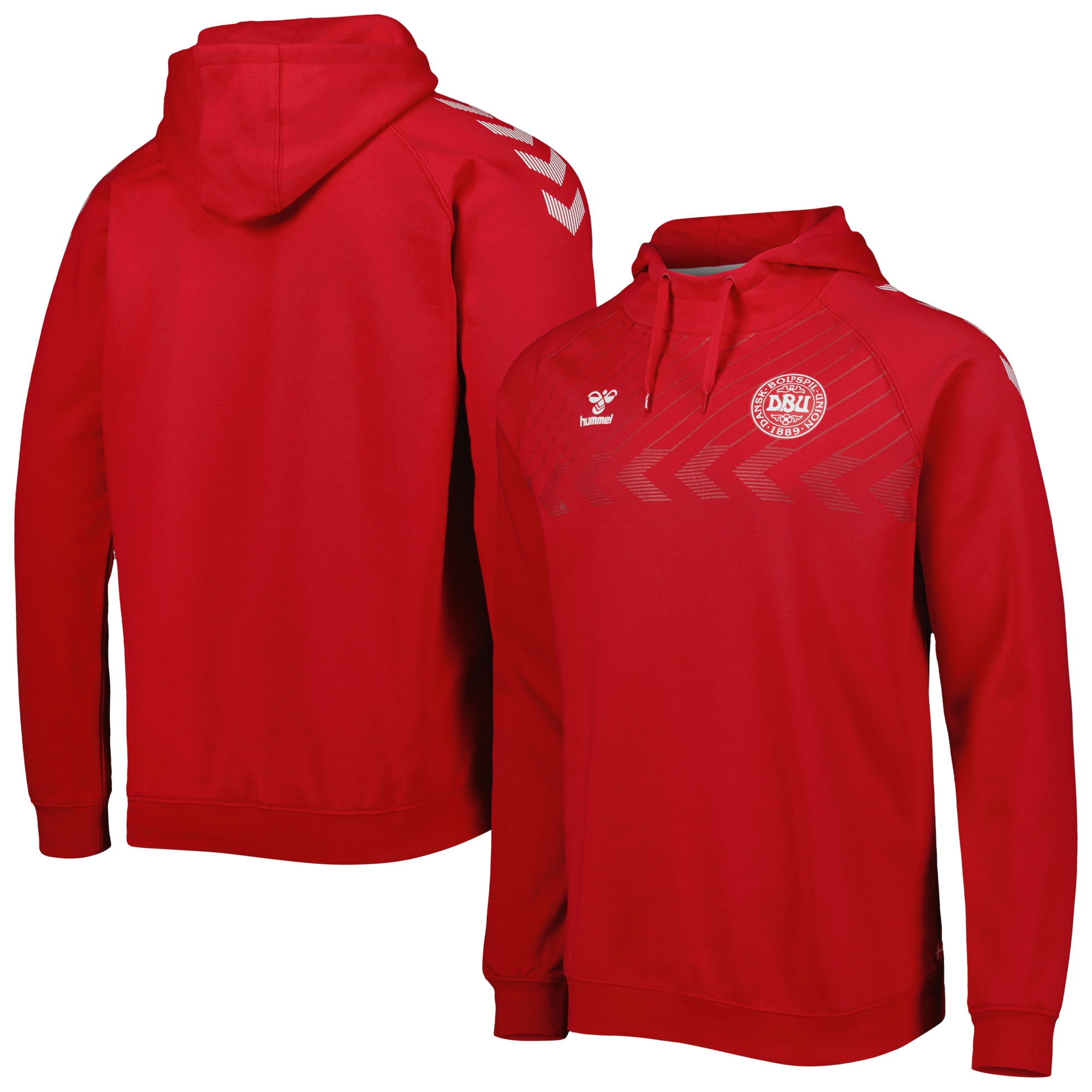 Men's Red Denmark National Team Fan Raglan Pullover Hoodie - Walmart.com