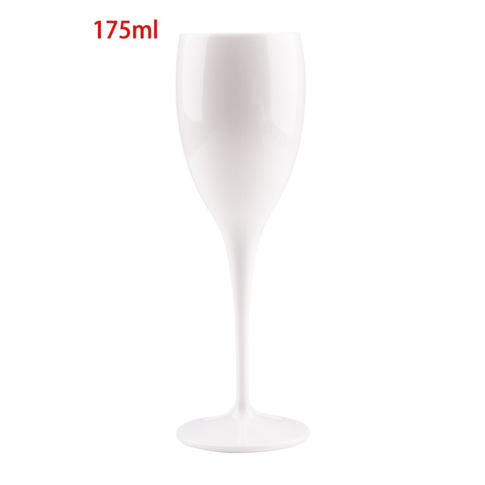 Plastic White Acrylic Champagne Transparent Wine Glass Stemware ...