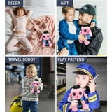 DolliBu Small Pink Poodle Dog Police Officer Plush Toy - Super Soft Dog ...