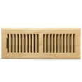 Plastic Floor Register, Maple Finish, Louvered Design, 4" x 12 ...