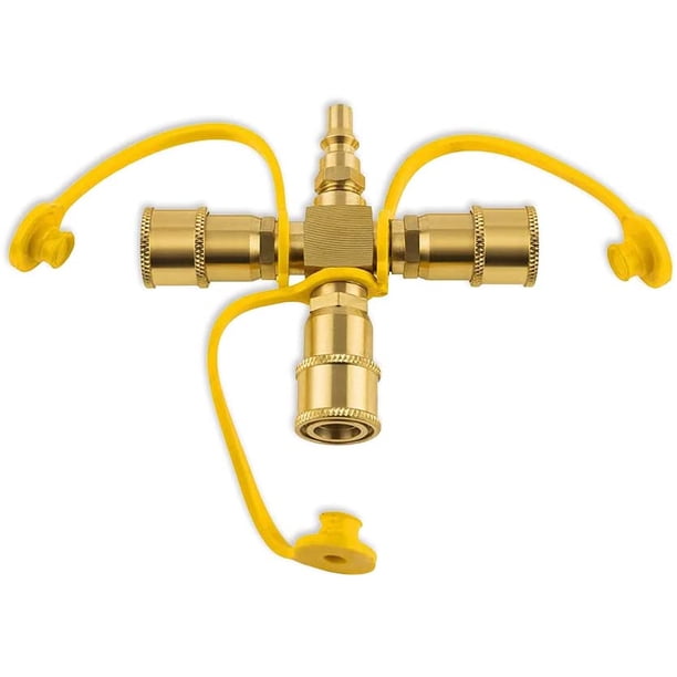 Grill Connectors 1/4" RV Propane Quick Connect Propane Hose Fittings Y ...