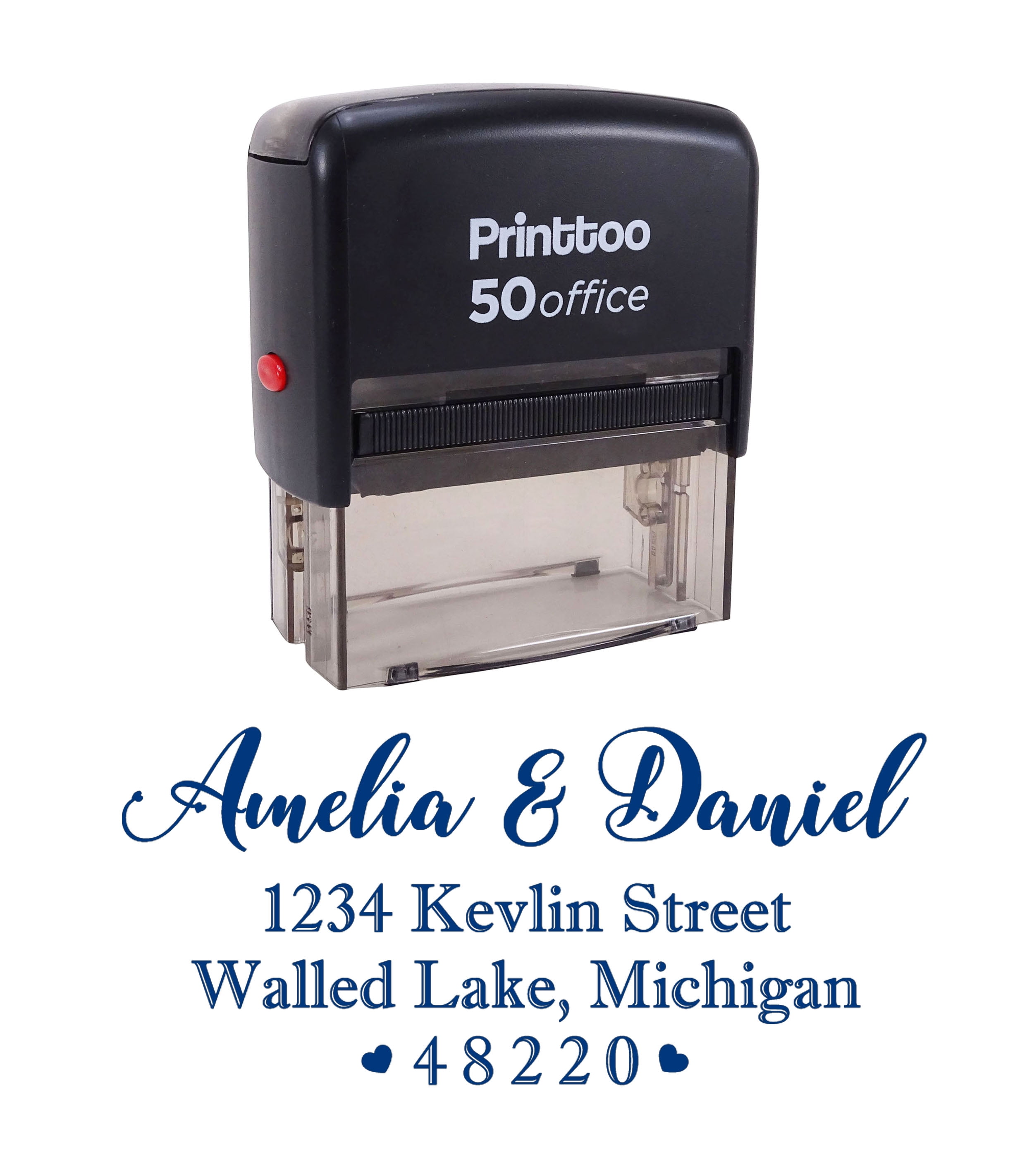 Printtoo Self Inking Office Stationery Dater Stamp With Scanned Text ...