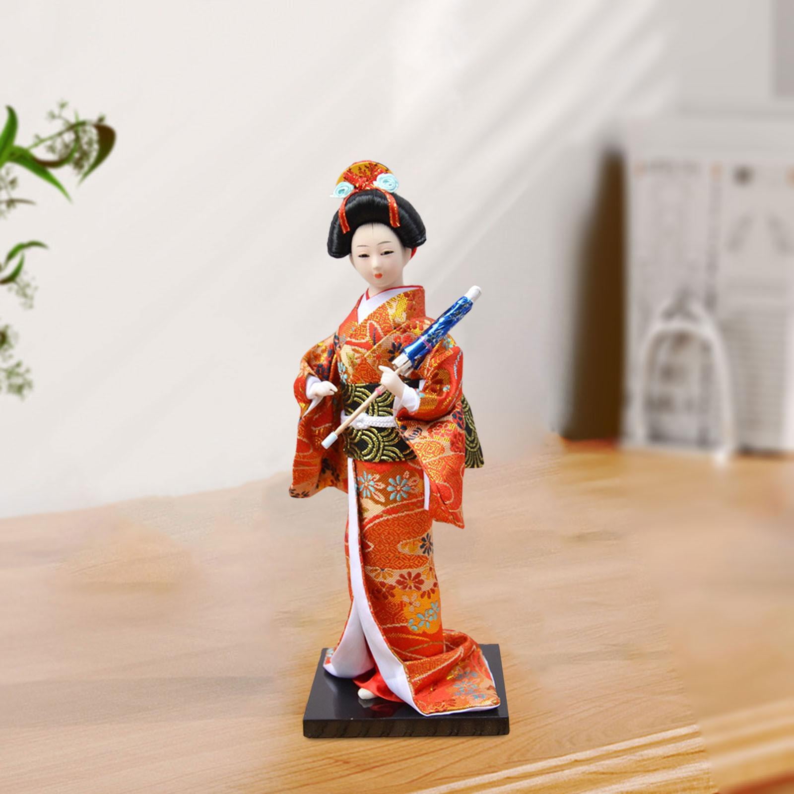 Ethnic Japanese Geisha Dolls Folk Miniature Figurine Statues ...