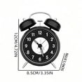 AuroraX Battery Operated Round Alarm Clock Low Light Alarm Clock for ...