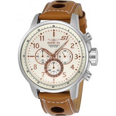 Invicta Men's I-Force 0765 Brown Leather Swiss Quartz Dress Watch ...