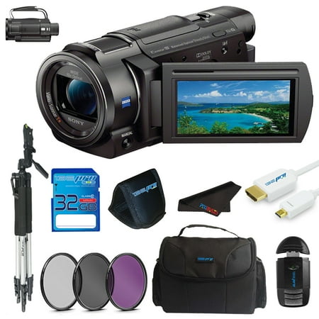 Sony FDR-AX53 4K Ultra HD Handycam Camcorder + Pixi Essentials Bundle ...