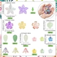500Pcs Leaf Flower Jewelry Making Finding Kits including Acrylic Bead ...