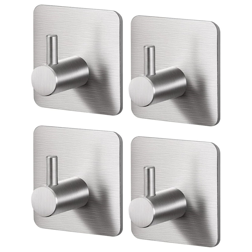 FULIER Wall Hooks, Bathroom Towel Hook, Adhesive Hooks Heavy Duty ...