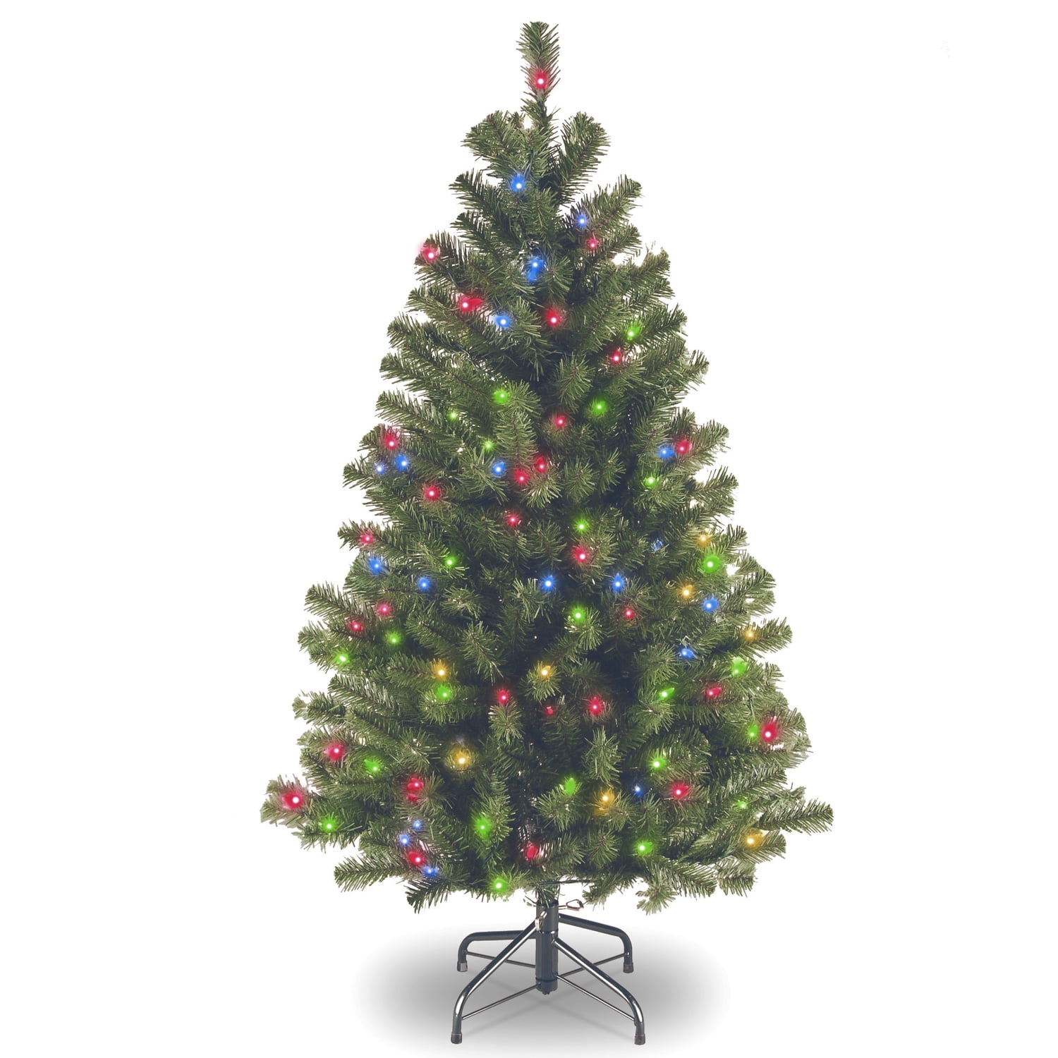 National Tree Company Pre-Lit Artificial Full Christmas Tree, Green ...