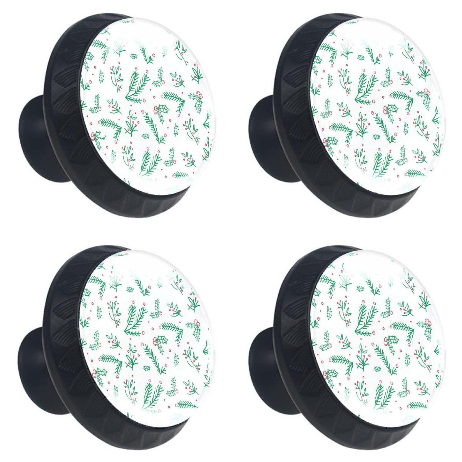 4 Pcs Green Leaf Knobs for Kitchen Cabinet Cupboard Dresser Bookcase ...