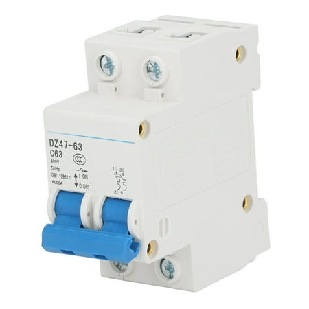 2P Circuit Breaker, DIN Rail Mount Circuit Breaker Pa66 Flame Retardant ...