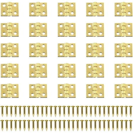 Hongchun 100 Pieces Mini Hinge Retro Hinges Brass Hinge Connectors ...