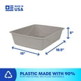 Petmate Basic Open Top Entry Cat Litter Pan Plastic Rimmed Box, Large ...