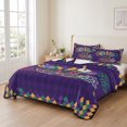 3 Pieces King Quilt Set,Carnival Ethnic Tribal Feather Soft Bedding ...
