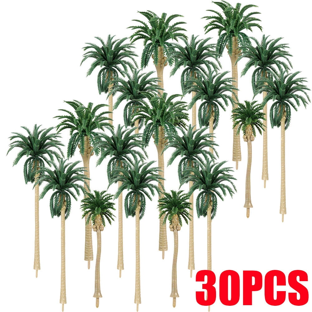 30PCS Scenery Model Tree Lifelike Palm Tree Model For Home Hotel Office ...