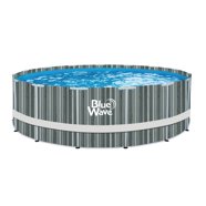 Blue Wave Capri 12-ft Round 36-in Deep Steel Wall Above Ground Swimming ...